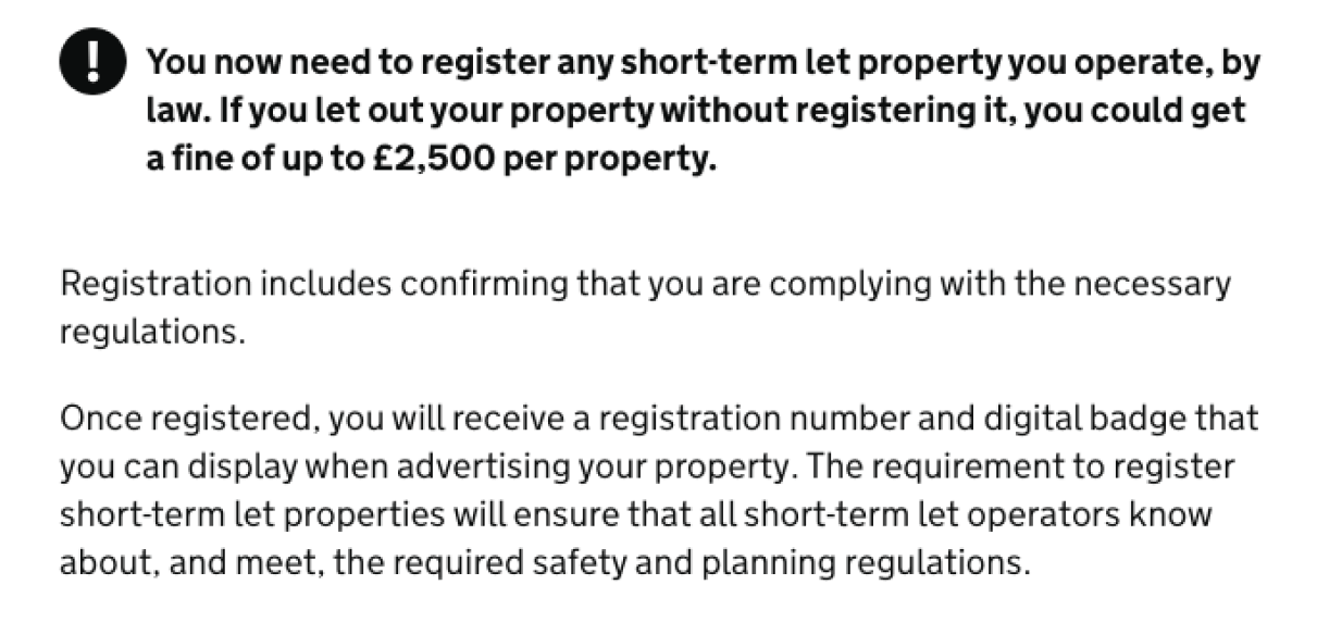 What will motivate operators to register their short-term lets? - GOV.UK